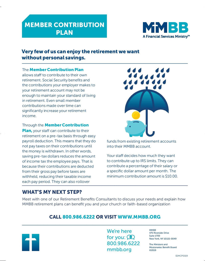 Member Contribution Plan (Print on demand) | MMBB Storefront